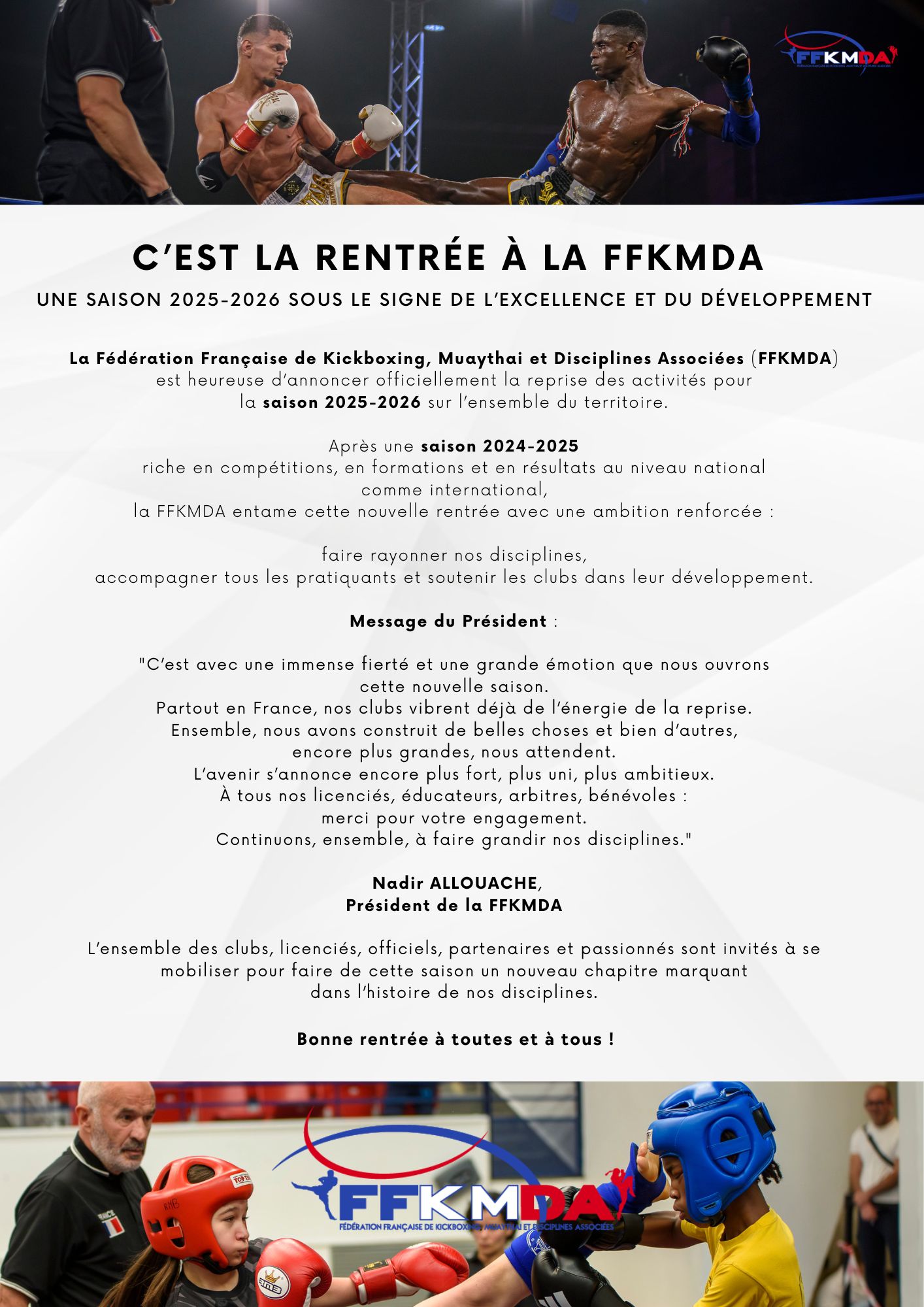 C'est la rentrée à la FFKMDA ! - FFKMDA